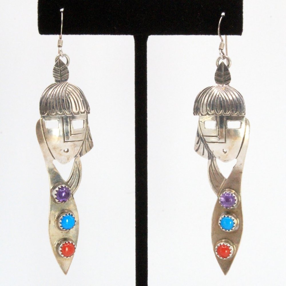 Jerry Johnson Navajo Sterling Silver Multi Stone Kach… - Gem